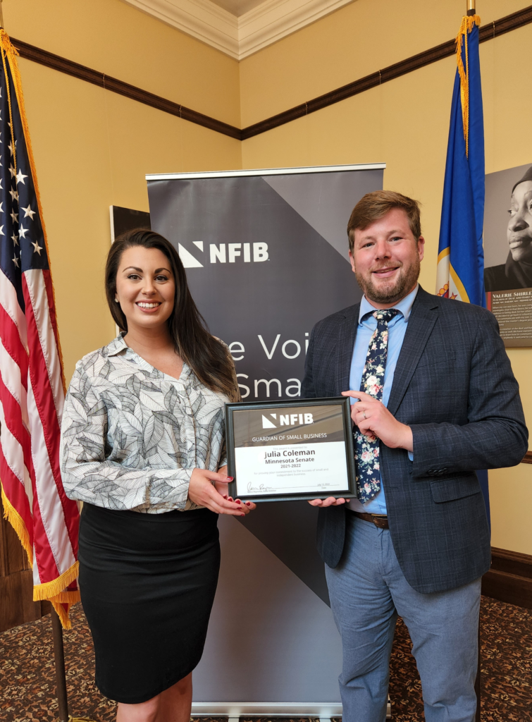 Senator Julia Coleman Earns NFIB Guardian of Small Business Award ...